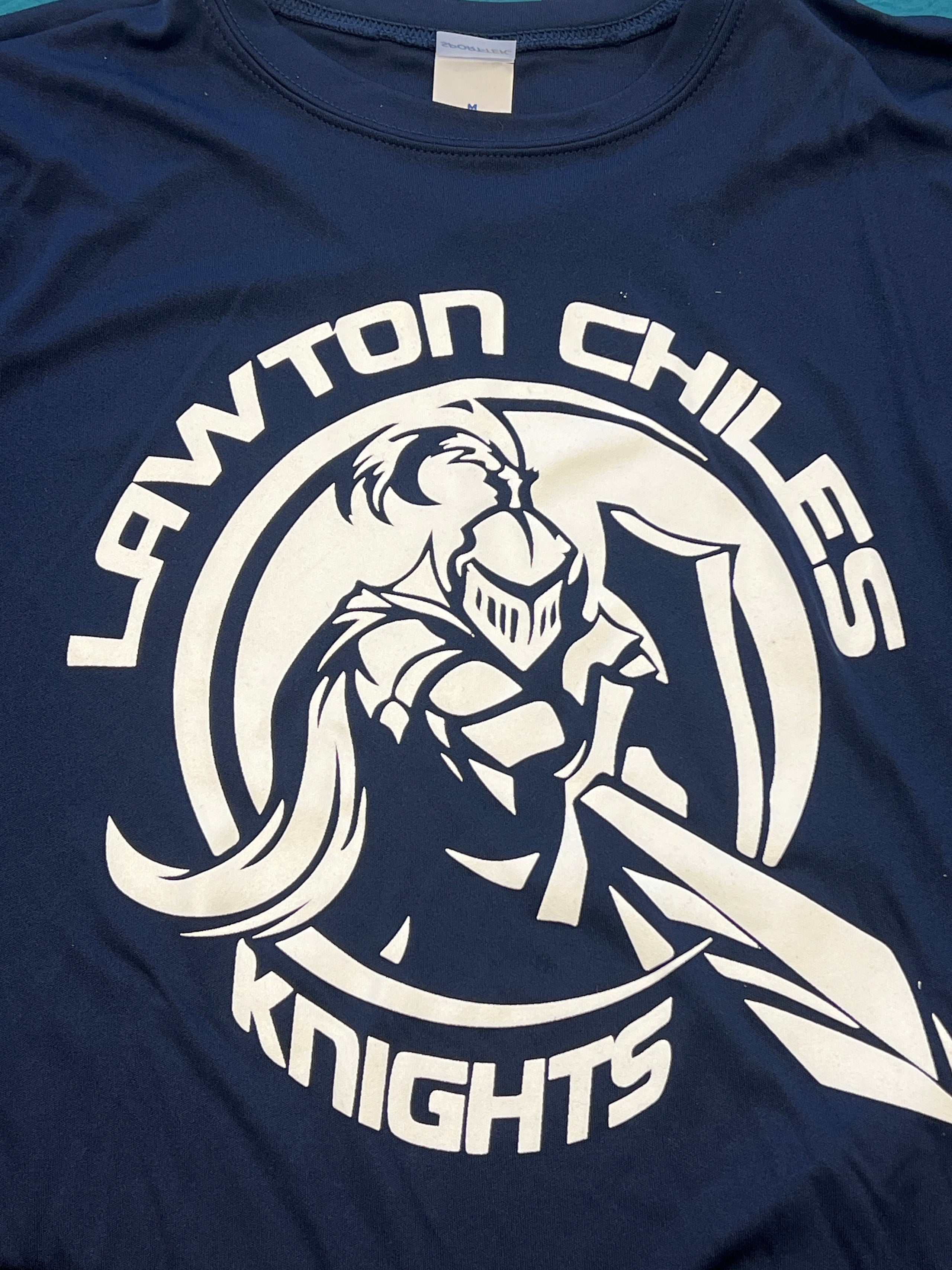Spirit Navy Dri-fit Shirt | Lawton Chiles Middle Academy PTSO